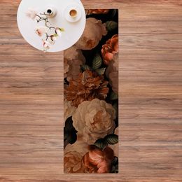 Bilderwelten Kork-Teppich Tropisch beige Korkmatte - Rote Rosen mit Wei&szlig;en Rosen - Rose Wohnzimmer Schlafzimmer