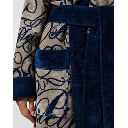 Bademantel Philipp Plein24, navy, Obermaterial: 100% Baumwolle, Hausm&auml;ntel, "Hooded Bathrobe Signature"