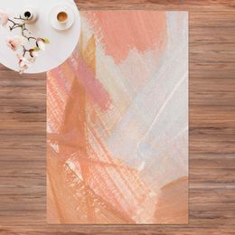 Bilderwelten Kork-Teppich modern bunt originell Korkmatte - Pink und Vanille I - Deko Wohnzimmer Schlafzimmer