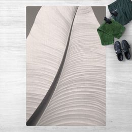 Bilderwelten Kork-Teppich Tropisch schwarz weiss Korkmatte - Paradiesisches Detail Schwarz Wei&szlig; - Pflanzen Wohnzimmer Schlafzimmer