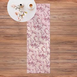 Bilderwelten Kork-Teppich Illustration rot Aquarell - Romantisches Bl&uuml;tenaquarell Natur Purpur - Deko Wohnzimmer Schlafzimmer