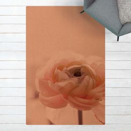 Bilderwelten Kork-Teppich Motiv rosa Korkmatte - Rosa Bl&uuml;te im Fokus - Rose Wohnzimmer Schlafzimmer