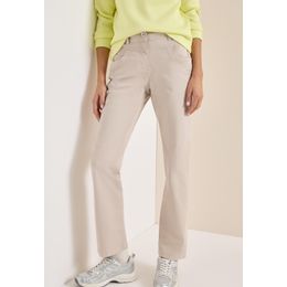 Cecil Damen Culotte, beige, Gr. 34, unifarben, Web, 96% Baumwolle, 4% Elasthan, Hosen, High Waist
