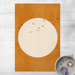 Kork-Teppich - Reise zur ewigen Sonne - Illustration gelb Tiere Aquarell Himmel Wohnzimmer Schlafzimmer