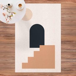 Bilderwelten Kork-Teppich Abstrakt schwarz Korkmatte - Bauhaus Rostock - Geometrisch Wohnzimmer Schlafzimmer