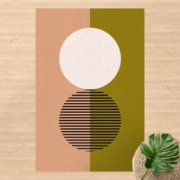 Bilderwelten Kork-Teppich Abstrakt gr&uuml;n Korkmatte - Bauhaus Ulm Gr&uuml;n - Geometrisch Wohnzimmer Schlafzimmer