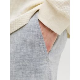 Jack & Jones JACK & JONES Herren Chinoshorts "JPSTMARCO BREEZE SHORTS SRT", grau, Gr. S, meliert, Web, Obermaterial: 81% Baumwolle, 15% Leinen, 4% Elasthan, Hosen