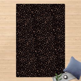 Bilderwelten Kork-Teppich modern schwarz weiss Mosaik - Detailliertes Terrazzo Muster Palermo - Deko Wohnzimmer Schlafzimmer