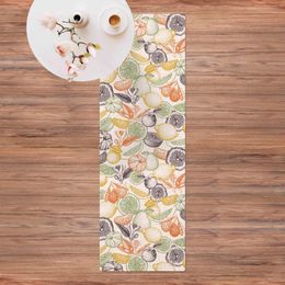 Bilderwelten Kork-Teppich Vintage bunt Kulinarisch Korkmatte - Frische Bunte Vintage Zitrusfr&uuml;chte Wei&szlig; - Obst K&uuml;che