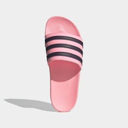 Herren Badesandale "ADILETTE", adidas originals, Gr. 40,5, schwarz, Leder, Schuhe, Badelatschen