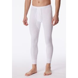 Schiesser Herren Lange Unterhose "Original Doppelripp", Gr. 7, wei&szlig;, Doppelripp, Obermaterial: 100% Baumwolle, unifarben, Unterhosen, mit