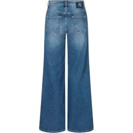 MAC Damen Weite Jeanscosmic midblau used, Gr. 42, unifarben, Denim/Jeans, Obermaterial: 99% Baumwolle, 1% Elasthan, Jeans, im Five-Pocket Style