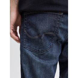 Jack & Jones JACK & JONES Herren Tapered-fit-Jeans "JJIMIKE JJORIGINAL CJ SN", blau, Gr. 34, Abriebeffekte, Denim/Jeans, Obermaterial: 99% Baumwolle, 1% Elasthan,