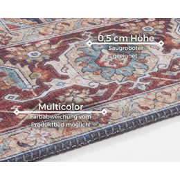 Teppich Hanse Home, B:80cm H:5mm L:150cm, blau, Polyester, Wohnzimmer, Teppiche, "Sylla", Orientalisch, L&auml;ufer, Vintage, Wohnzimmer, Schlafzimmer,