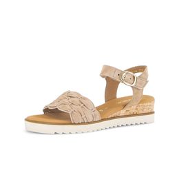 Gabor Damen Riemchensandale "Riemchensandale", Gr. 41, beige, Schuhe