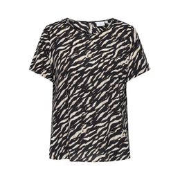 Only CARMAKOMA Damen Shirtbluse "CARVICA SS TOP WVN NOOS", bunt, Gr. 46, bedruckt, Web, Obermaterial: 97% Polyester, 3% Elasthan, Blusen,
