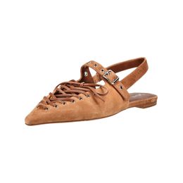 Damen Ballerina "Jeffrey Campbell Ballerinas Leder", Jeffrey Campbell, Gr. 42, braun, Leder, Schuhe