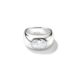 Thomas Sabo Damen Fingerring "Bold Elegance Ring mit Center-Stein", 54, Silber 925 (recycelt), 5,5mmsilberfarben, kristallwei&szlig;, Silber 925