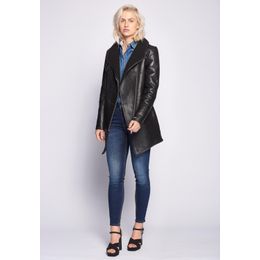 Maze Damen Langjacke "Corning", schwarz, Gr. S, Obermaterial: 100% Lammleder. Futter: 100% Polyester, Jacken