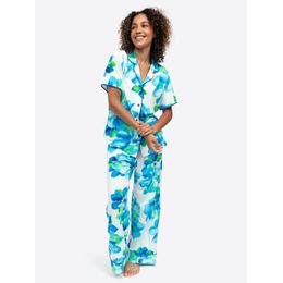 Cyberjammies Pyjamahose 'Ashley' Damen Gr&ouml;&szlig;e 6XL blau / dunkelblau / gr&uuml;n / wei&szlig; Winterkleid