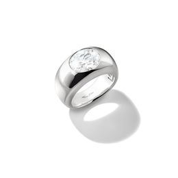 Thomas Sabo Damen Fingerring "Bold Elegance Ring mit Center-Stein", 56, Silber 925 (recycelt), 5,5mmsilberfarben, kristallwei&szlig;, Silber 925