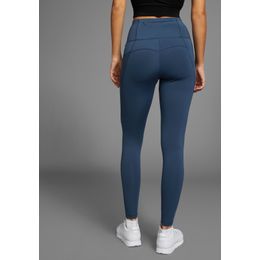 FAYN SPORTS Damen Funktionshose "Push-up Lauf-Tights", blau, Gr. 42, clean, unifarben, Interlock, Obermaterial: 77% Polyester, 23% Elasthan, Hosen,