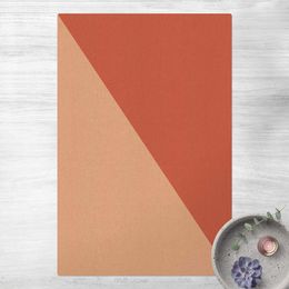 Bilderwelten Kork-Teppich Unifarben braun Korkmatte - Einfaches Rostrotes Dreieck - Geometrisch Wohnzimmer Schlafzimmer