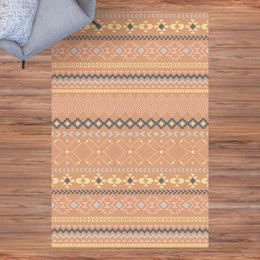 Bilderwelten Kork-Teppich Unifarben pastell Korkmatte - Ethnomuster Volk der Inka - Deko Wohnzimmer Schlafzimmer