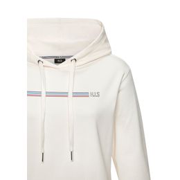 H.I.S. H.I.S Damen Hoodie, Gr. 32, beige, Interlock, Obermaterial: 60% Baumwolle, 40% Polyester, bedruckt, unifarben, Basic, Sweatshirts, mit Streifenprint,