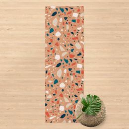 Kork-Teppich - Detailliertes Terrazzo Muster Torino - modern beige Mosaik Deko Wohnzimmer Schlafzimmer