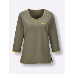 feel good Damen T-Shirt "Shirt", Gr. 40, gr&uuml;n, 95% Baumwolle, 5% Elasthan, unifarben, Shirts