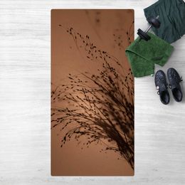 Bilderwelten Kork-Teppich Tropisch braun Korkmatte - Zarte Gr&auml;ser im Morgennebel - Gr&auml;ser Wohnzimmer Schlafzimmer