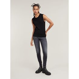 G-Star Raw G-STAR Damen 5-Pocket-Jeans "3301 Skinny Jeans", grau, Gr. 34, Obermaterial: 91% Baumwolle, 8% Elastomultiester, 1% Elasthan, Jeans