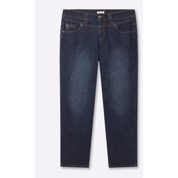 sheego Damen Bequeme Jeans, blau, Gr. 48, unifarben, 99% Baumwolle, 1% Elasthan, Jeans