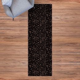 Bilderwelten Kork-Teppich modern schwarz weiss Mosaik - Detailliertes Terrazzo Muster Palermo - Deko Wohnzimmer Schlafzimmer