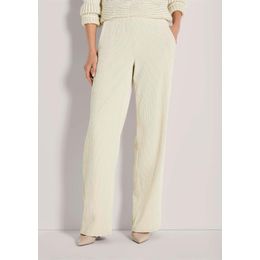 Madeleine Mode MADELEINE Damen Schlupfhose "Cordhose Weite Cordhose mit elastischem Bund", wei&szlig;, Modern, Gr. 36, Obermaterial: 97% Polyester PES. 3% Elasthan EL.,