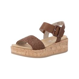 Remonte Damen Keilsandalette "Remonte Sandalen Lederimitat", Gr. 40braun, Lederimitat, Schuhe
