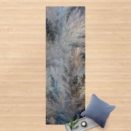 Bilderwelten Kork-Teppich Vintage blau Korkmatte - Pampasgras in der Blauen Stunde - Gr&auml;ser Wohnzimmer Schlafzimmer