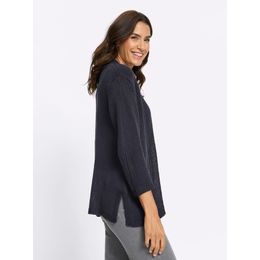 Inspirationen Damen Strickjacke, schwarz, Gr. 54, unifarben, 100% Polyacryl, Strickjacken