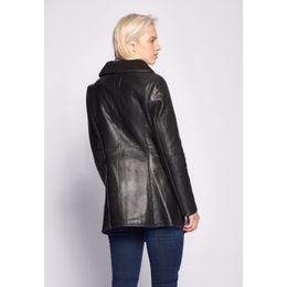 Maze Damen Langjacke "Corning", schwarz, Gr. XS, Obermaterial: 100% Lammleder. Futter: 100% Polyester, Jacken