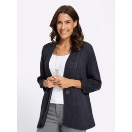 Inspirationen Damen Strickjacke, schwarz, Gr. 40, unifarben, 100% Polyacryl, Strickjacken