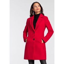 Laura Scott Damen Kurzmantel, rot, Gr. 36, Web, Obermaterial: 100% Polyester. Futter: 100% Polyester, M&auml;ntel, perfekt f&uuml;r den &Uuml;bergang