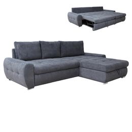 Roller Ecksofa - grau - mit Liegefunktion und Staukasten