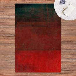 Bilderwelten Kork-Teppich Abstrakt rot originell Korkmatte - Aufl&ouml;sung - Deko Wohnzimmer Schlafzimmer