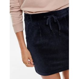 Only Damen Cordrock "ONLPOPTRASH CORDEROY SKIRT PNT", blau, Gr. S, unifarben, Cord, Obermaterial: 62% Baumwolle, 34% Polyester, 4% Elasthan, R&ouml;cke