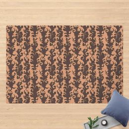 Bilderwelten Kork-Teppich modern grau Korkmatte - Rauch Muster in Graublau - Deko Wohnzimmer Schlafzimmer