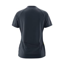 Gonso Damen Radtrikot "SITIVO Jersey Blue W"nachtblau, Gr. 40, 100% Polyester, Trikots, Damen Fahrradtrikot mit R&uuml;ckentasche, Half-Zip Trikot, Loose