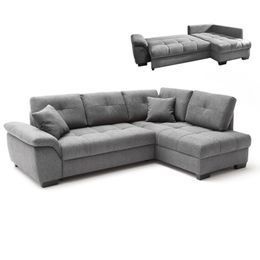 Roller Ecksofa - anthrazit - Boxspringaufbau - Dauerschl&auml;fer