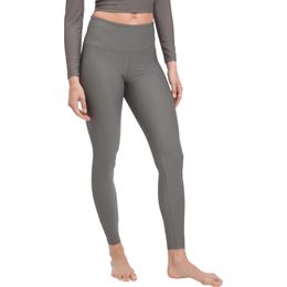 Energetics Damen Trainingstights "DA.-TIGHT OLOE 1/1 W", grau, Gr. L, Obermaterial: 84% Polyester, 16% Elasthan, Hosen, geripptes Material,