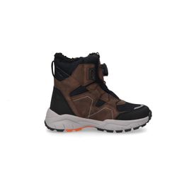 M&auml;dchen Winterboots, Dockers by Gerli, Gr. 34braun, multi, Nubuklederimitat, Textil, Schuhe, Freizeitstiefel mit wasserabweisendem DOCK-Tex